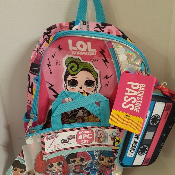 Other | Lol Surprise Backpack Total 4 Piece Setbackpack Zip Case Id ...